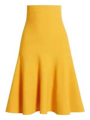 Stella McCartney Fluted Stretch-knit Skirt - Marigold