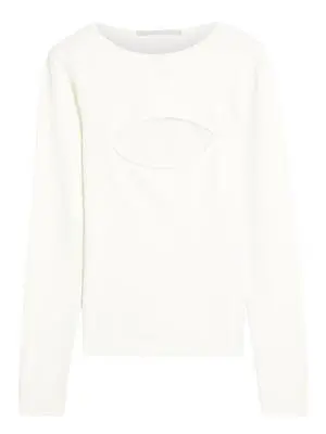 Stella McCartney Cutout Stretch-knit Top - Off-white