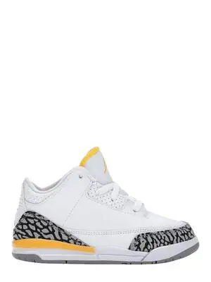 JORDAN 3 Retro Toddler Sneakers - White/black/laser Orange