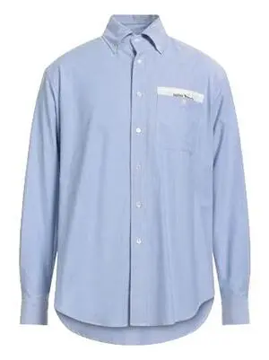 Palm Angels Shirt Azure Size Cotton - Blue