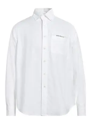 Palm Angels Shirt Azure Size Cotton - White