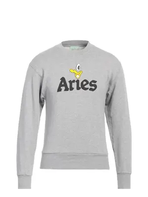 Aries Cotton Fleece Sweatshirt Grey