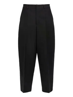 Valentino Garavani Cropped Wide-leg Trousers - Black