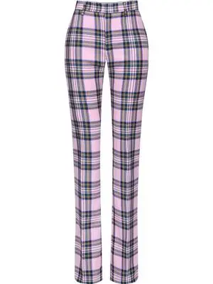 AREA Checked Trousers - Pink