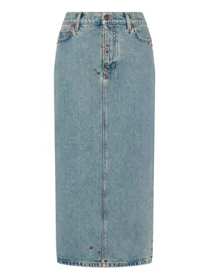 Moschino Mid-rise Denim Skirt - Blue