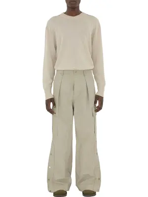 Burberry Wide-leg Cargo Trousers - Neutrals