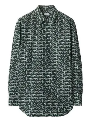 Burberry B Cotton Shirt - Silver