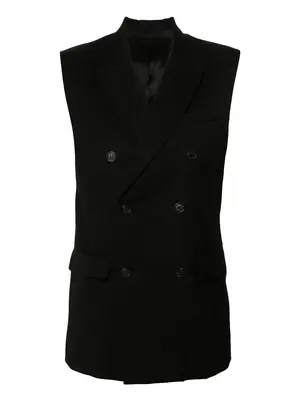 Wardrobe.NYC Double-breasted Gilet - Black