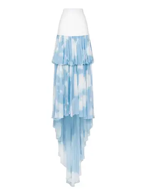MOSCHINO Moschino Tiered Silk Skirt