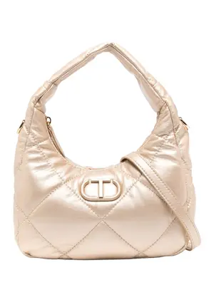 TWINSET Small Padded Quilted Shoulder Bag - Gold