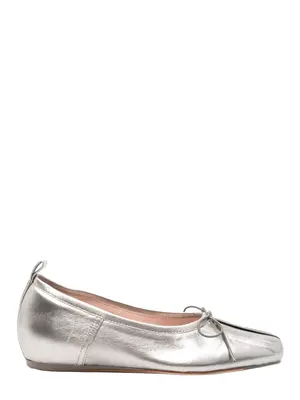 Simone Rocha Pleated Ballerina Shoes - Silver