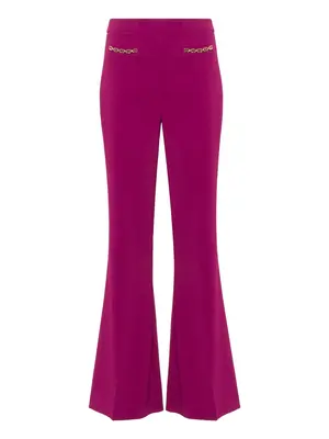 TWINSET Oval T-chain Flared Trousers - Purple
