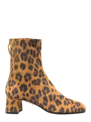 AQUAZZURA 50mm Animal-print Boots - Brown
