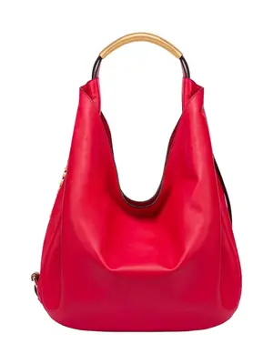 Moschino Handle Me Leather Shoulder Bag - Red