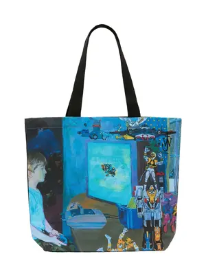 JW Anderson Graphic-print Canvas Tote - Blue