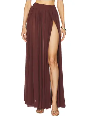 MICHAEL COSTELLO X Acacia Maxi Skirt - Brown