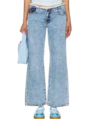 ONETEASPOON Low Riders Wide Leg Jeans - Hollywood