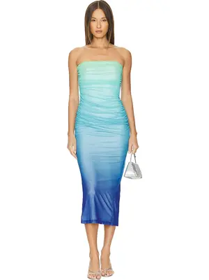 RUNAWAY THE LABEL Kendall Dress - Aqua Ombre