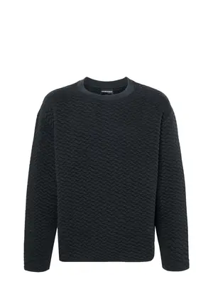 Emporio Armani Quilted Sweatshirt - Blue