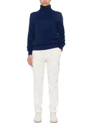 Eleventy Brushed Roll Neck Sweater - Blue