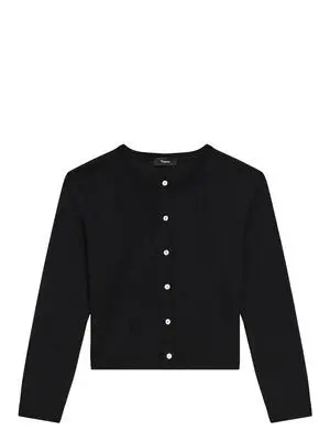 THEORY Merino Wool Crop Cardigan