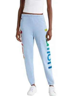 Aviator Nation Aviator Nation Rainbow Logo Sweatpants Ice
