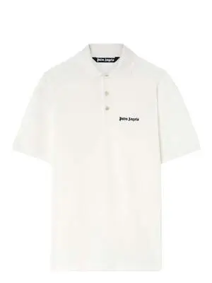 Palm Angels Logo Polo Shirt - Off White/black