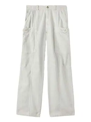 Palm Angels Monogram Pocket Trousers - Light Grey