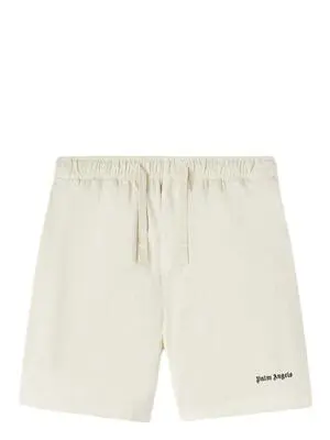 Palm Angels Logo Bermuda Shorts - Off White/black