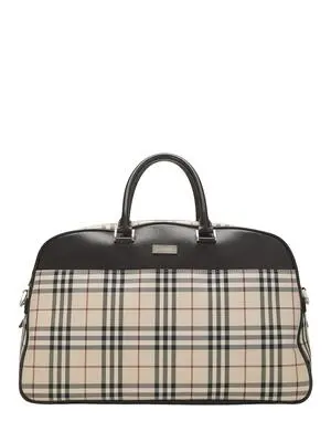 Burberry Check Bowler Handbag - Brown