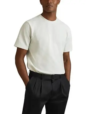REISS Textured Crewneck Tee - Off White