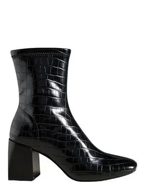SILENT D Cabana Boots Black Croco