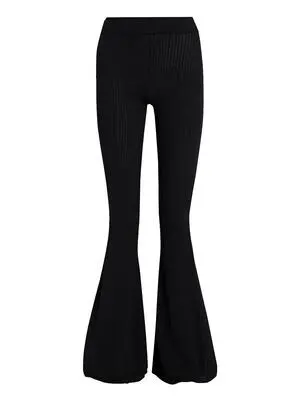 Stella McCartney Pointelle-knit Flared Trousers - Black