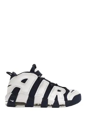 Nike More Uptempo 96 Olympic Sneakers - White/midnight Navy Blue/metallic Gold