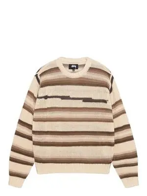 StÜssy Tonal Stripe Linen Sweater - Natural