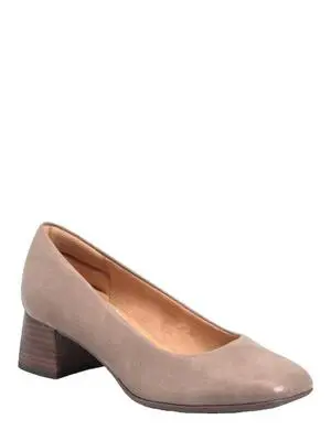 COMFORTIVA Peach Leather Pumps - Coffee
