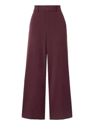 Staud Prince Twill Wide-leg Pants - Purple