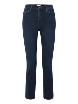 MOTHER The Dazzler Ankle Mid-rise Slim-leg Jeans - Blue