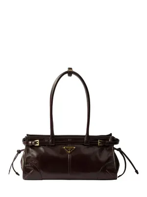 Prada Prada Bonnie Medium Handbag Dark Brown