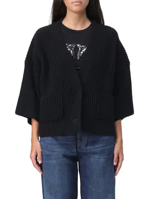 Pinko Ribbed Knit Sweater Black