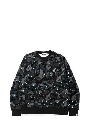 A BATHING APE Relaxed Space Camo Crewneck Sweatshirt