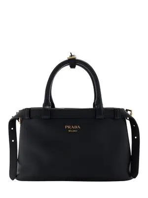 Prada Small Top Handle Bag - Black