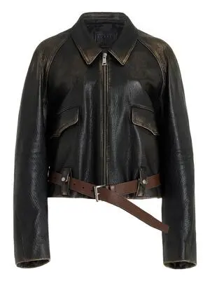 Prada Leather Jacket - Black