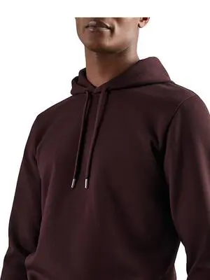 REISS Fabien Interlock Hoodie - Cherry Red