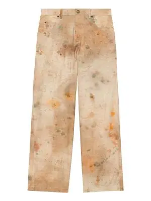 Isabel Marant Pablo Printed Denim Pants - Beige