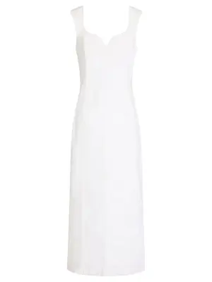 Mara Hoffman Indya Denim Midi Dress - White