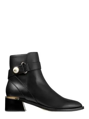 JIMMY CHOO Noor 45 Leather Ankle Boots - Black