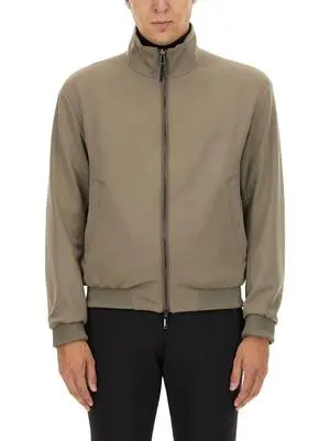 BOSS Regular Fit Jacket With Zip Green