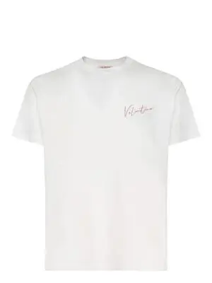Valentino Garavani Logo-embroidered T-shirt - White