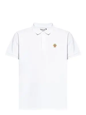 Bally Logo-embroidered Polo Shirt - White